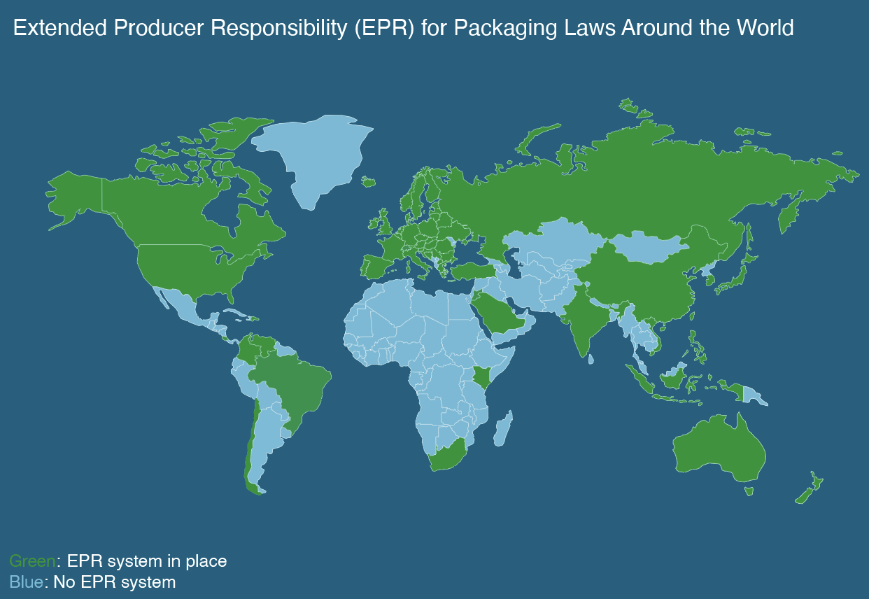 Extended Producer Responsibility Laws for Packaging Around The World